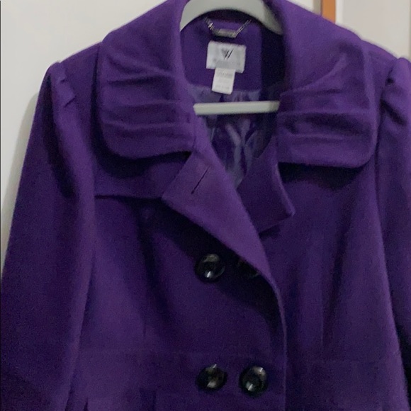 Worthington | Jackets & Coats | Purple Pea Coat | Poshmark